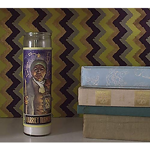Harriet Tubman Secular Saint Candle - 8.5 Inch Tall Glass Prayer Votive - Made in The USA