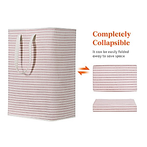 Lifewit 72L Pink Freestanding Laundry Hamper, Bundle with 100L Grey Laundry Hamper