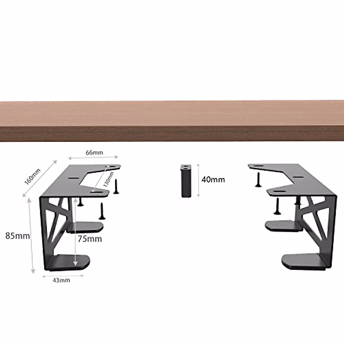 Monzlteck Universal Under Desk storage Mount for Xbox Series S, Xbox One S/X,Xbox 360,PS4 Slim/pro,Desktop Mini PC Holder