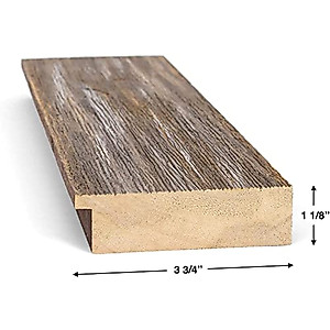 Deco TV Frames - Distressed Barnwood Smart Frame Compatible ONLY with Samsung The Frame TV (75", Fits 2021-2023 Frame TV)
