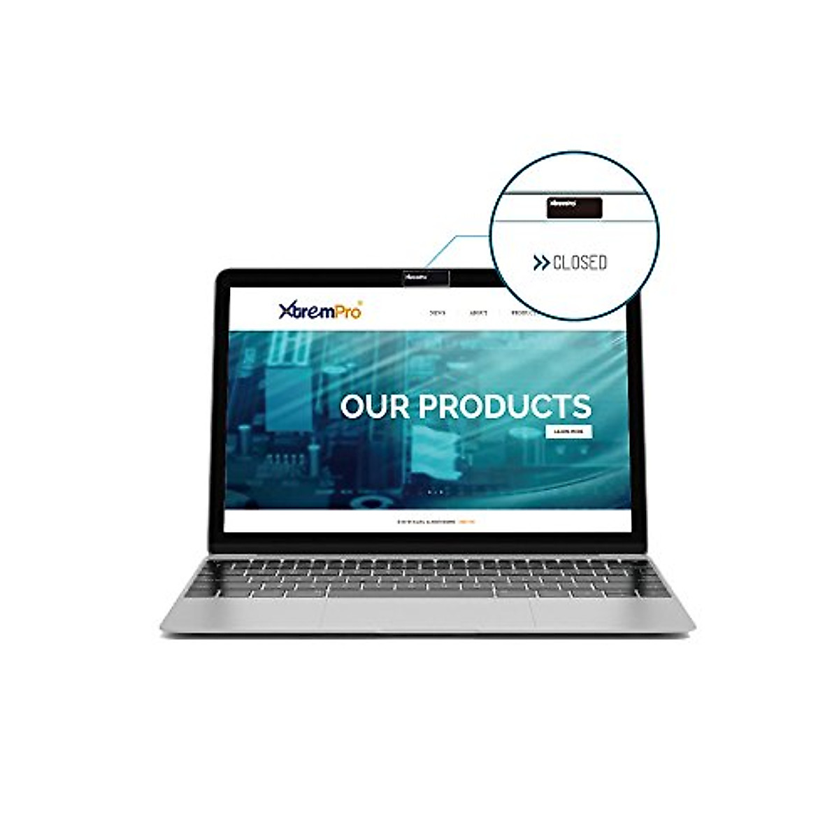 XtremPro Webcam Cover Privacy Shield for Computer, Mac, MacBook Pro, iMac, Laptop, Surfcase Pro, Phone, 0.03 in Ultra Thin Camera Blocker Privacy Shield - Black/Silver (Black)