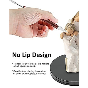 Zorveiio 8” Black Acrylic Turntable Organizer, Rotating Organizer Swivel Plate for Bathroom Kitchen Cabinet Table Spice Rack Cake Pantry