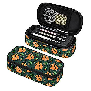 Cute Squirrel Animal Pattern Pencil Case Large Capacity Pencil Box Pouch Cute Stationary For Teen Girls Students Adult