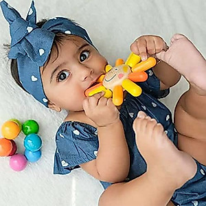 HABA Sunni Wooden Grasping and Clutching Baby Toy Wood Sunshine Teether(Made in Germany)