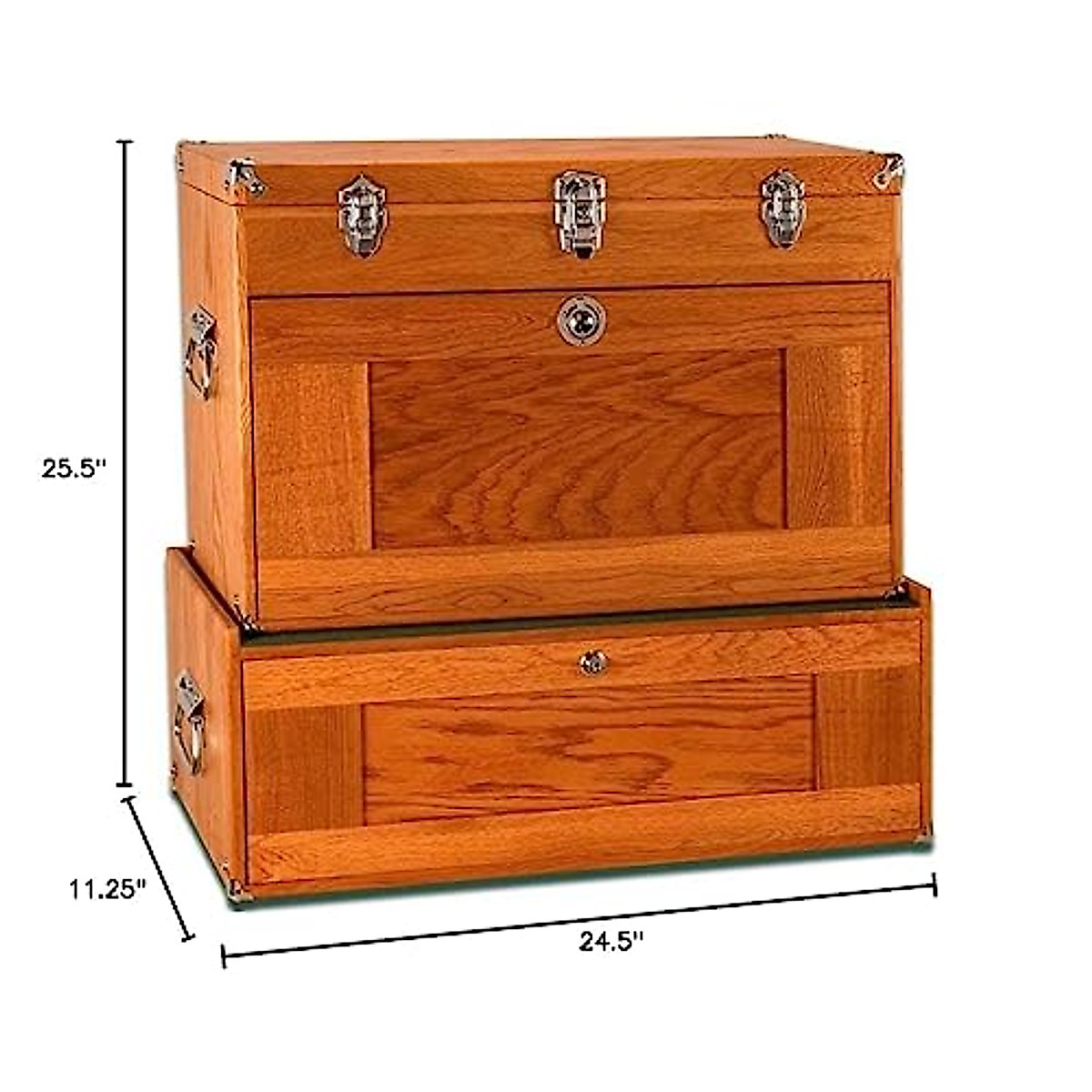 Gerstner International GI-T24/M24 Red Oak Chest and Mid-Base Set