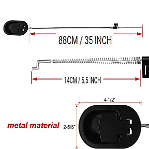 Pmsanzay Recliner Replacement Parts - Universal Black Metal Pull Recliner Handle with Cable - fits Ashley/Lane/Lazy Boy/Berkline and Major Recliner Brands Couch Style Pull Chair Release Handle Sofa