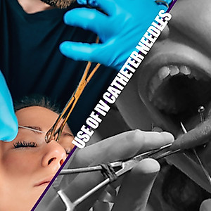 Catheter Piercing Needles - Anghie 10pcs 18G Catheter Piercing Needles IV Catheter Needles Ear Nose Piercing Needles for IV Start Kits Body Piercing Tattoo Tools Piercing Supplies (18G)