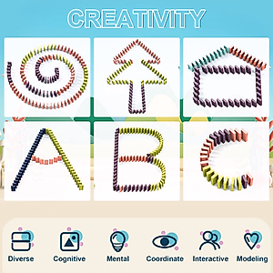 DAWUSU 200 PCS Automatic Domino Train Toy Set,Fun Domino Games for Kids,Domino Games for Boys and Girls Age 3-8