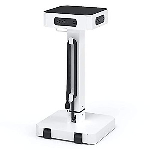 Luxor LuxPower Mobile AC and USB Charging Tower with 8 USB Charging Ports, 8 AC Outlets - White, 14" W x 14" D x 40" H