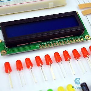 Adeept Project 1602 LCD Starter Kit Compatible with Arduino UNO R3 Mega2560 Nano Servo Relay LCD1602 Beginner/Starter Kit for Arduino with PDF Guidebook/User Manual