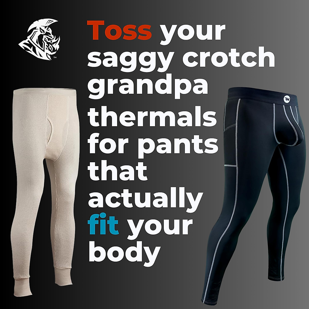 Real Men Pouch Running Tights Legging Medium D Pouch Nylon 1 Pk Black