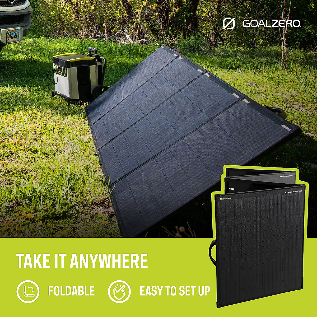 Goal Zero Ranger 300 Briefcase Solar Panels, Portable 300-Watt Solar Panels, Flexible Solar Panels for Outdoor Charging Station