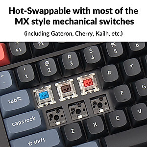 Keychron Q5 RGB Wired Custom Mechanical Keyboard, 96% Layout QMK/VIA Programmable Macro for Mac Windows Linux, Hot-Swappable Gateron G Pro Red Switch Full Aluminum Double-Gasket DIY Kit - Black