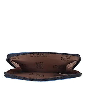 Anna by Anuschka Women's Hand-Painted Genuine Leather Organizer Wallet - Snow Day