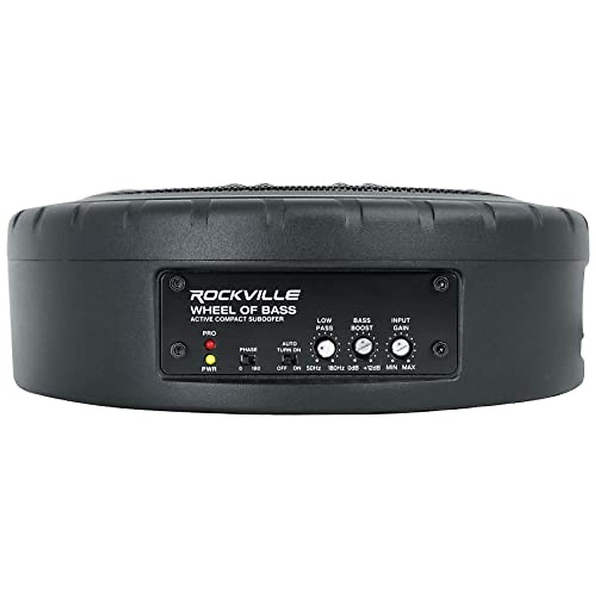 Rockville WHEEL OF BASS 8" Slim Under-Seat Powered Truck/Car Audio Subwoofer Sub