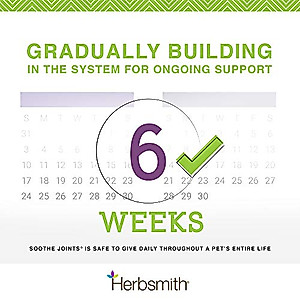 Herbsmith Soothe Joints – Cat + Dog Arthritis Pain Relief for Senior Pet Aches + pains – Joint Health for Senior Dogs + Cats – 150g Powder