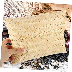 Hemoton Bamboo Food Basket 3pcs Bamboo Pillow Gift Box Home Storage Baskets Hand Decor Thai Sticky Rice Bread Serving Basket Woven Serving Basket Woven Storage Basket Sundries Container