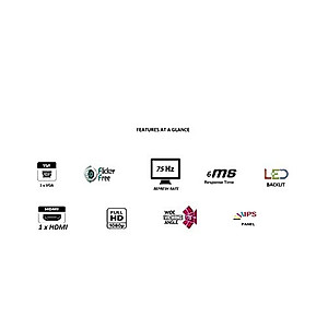 Dell SE2717H KYKMD 27" FHD 1080p Screen LED-Lit Monitor, ,Black with Silver Base and Back