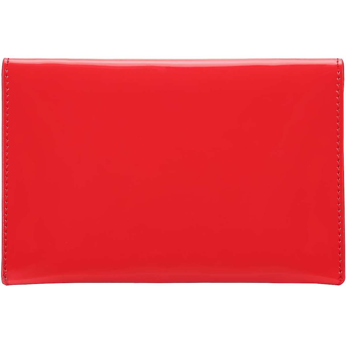 Dexmay Women Envelope Clutch Handbag Patent Leather Pouch Foldover Dress Purse Red