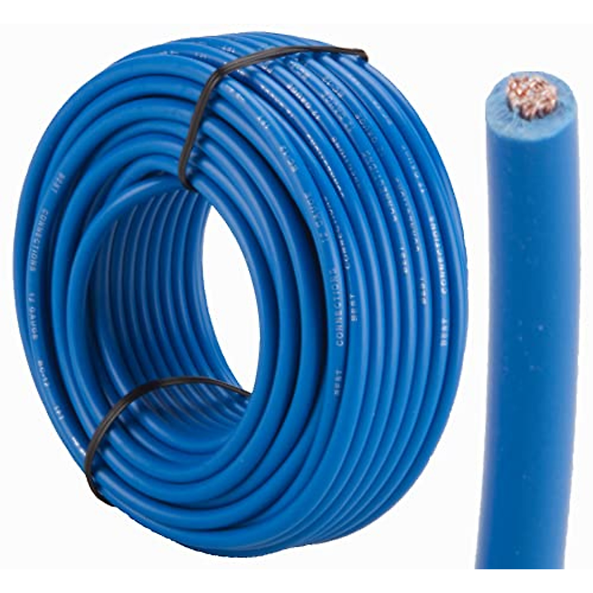 12 GA Gauge 50' Feet Blue Audiopipe Car Audio Home Remote Primary Cable Wire