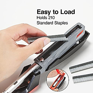 Staples 1798852 One-Touch Desktop Stapler Full-Strip Capacity Gray/Black/Red (44425)