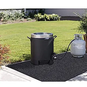 Turkey Fryer Mat,for Floor Surface/Absorbent mat Lightweight Washable Floor Mat to Protect Decks and Patios from Grease Splatter,Against Damage and Oil Stains or Grease Spills，Back Non-Slip (36”×50“)