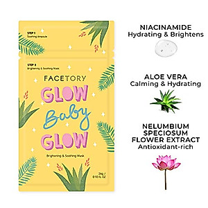 FACETORY Collection Facial Mask Set - Hydrating, Purifying, Soothing, Moisturizing, Revitalizing - Soft, Form-Fitting Face Masks, For All Skin Types, Pack of 5 Sheet Masks