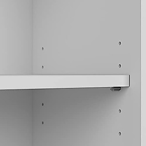 Bush Furniture Cabot Tall 5 Bookcase in White