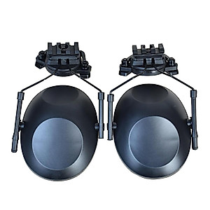 Tactical Full Airsoft Mask & Tactical Helmet with Earmuffs Ear Hearing Protection Noise Cancelling Shooting Ear Protection for Cosplay Costume Movie Shooting (Black)