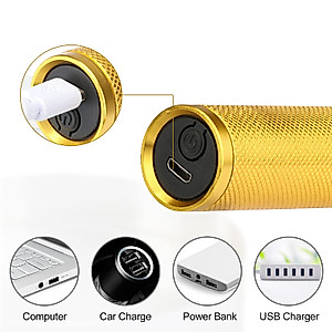 You future Upgrated Hair Trimmer for Men, T-Blade Cordless Clippers wizh 4 Guide Comb, Zero Gapped Electric Trimmer & USB Rechargeable, Hair Cutting kit & Grooming Kit (Gold)