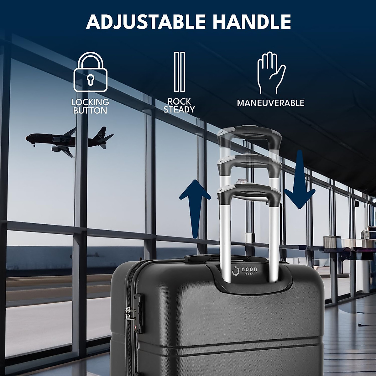 SAS Travel Luggage Sets, Set of 3 pieces of Suitcases With Wheels, Traveling Essentials, Spinner Wheels, Lock, Hard Case, With Carry On Luggage and Large Suitcase Included, Travel Must Haves