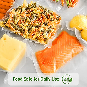 Gasbye Vacuum Sealer Bags, [ 200ft Mega-Pack ] with 8"x50' (2 Rolls) & 11"x50' (2 Rolls) for Custom Fit Airtight Food Sealer & Sous Vide, BPA Free, 7-Layer Ultra-Thick Anti-Puncture Design, 4 Pack