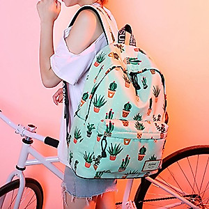 Joymoze Leisure Backpack for Girls Teenage School Backpack Women Backpack Purse Cactus