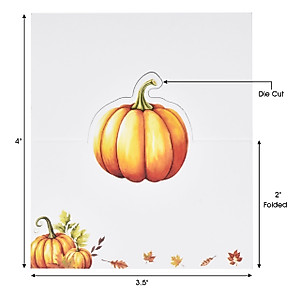 100 Pack Thanksgiving Fall Pumpkin Place Cards Paper Harvest Name Folded Tent Card Seating Autumn Pumpkins Dinner Wedding Table Setting Decorations