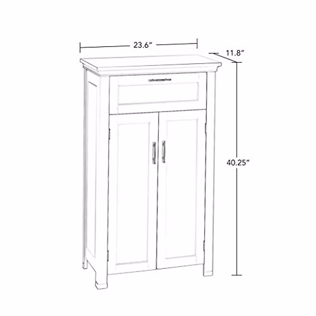 RiverRidge Somerset Two-Door Floor Cabinet, White