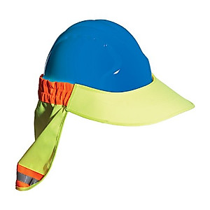 EZ-Cool 396-800-YEL Hi-Vis Hard Hat Neck Sun Shade With Visor, Large, Yellow