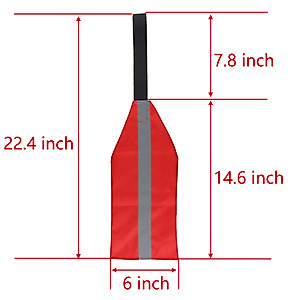 Kasteco 4 Pieces Travel Warning Flag Safety Travel Flag for Kayak