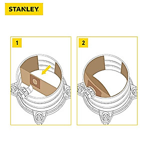 Stanley 25-1230 4-5 Gallon Disposable Filter Bag 1-1/4" for Wet/Dry Vacuum SL18130P SL18133 SL18129, 3 Pack