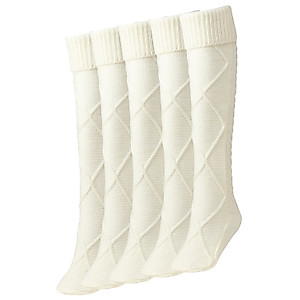 Floral Find Women's Cable Knit Knee-High Winter Boot Socks Extra Long Thigh Leg Warmers Stocking