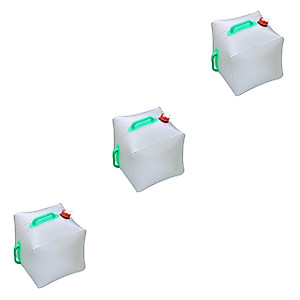 Kisangel 3pcs 20l Water Carrier Bag Water Container Collapsible Portable Water Kettle Camping Kettle Clear Kettle Water Jug 5 Gallon Camping Water Jug Cube Water Bag Foldable Water Storage