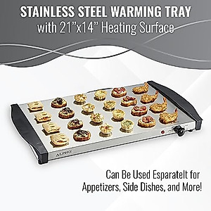 Alpha Living 3x2.5 QT Food Warmers for Parties Buffet Servers and Warmers – Premium Catering Supplies Buffet Display – Stainless Steel Electric Food Warmers with Temperature Control
