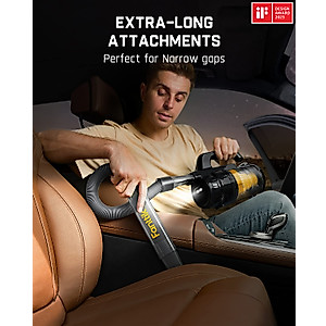 Fanttik RobustClean™ V9 Mate Cordless Car Vacuum, 13kPa/40AW, Handheld Vacuum with Various Attachments, 2-Hour Fast Charge, Lightweight Cordless Vacuum with LED-Display&Light, for Car Home Cleaning