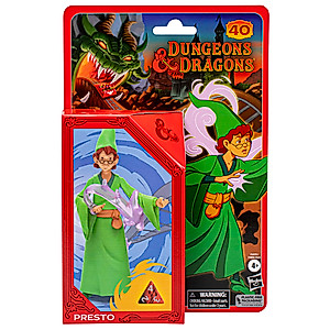 Dungeons & Dragons Cartoon Classics 6-Inch-Scale Presto Action Figure, D&D 80s Cartoon, Includes d4 from Exclusive D&D Dice Set