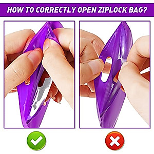 50Pcs Smell Proof Bags Resealable Bags for Food Storage 3x4Inch Packaging Bags with Clear Window Foil Pouch Ziplock Bag Self Sealing Bag for Party Favors,Lipgloss,Jewelry,Candy-Purple