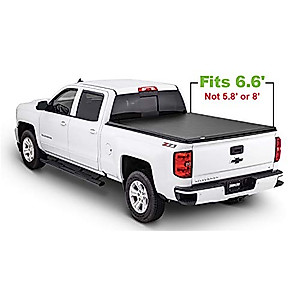 Tonno Pro Hard Fold, Hard Folding Truck Bed Tonneau Cover | HF-158 | Fits 2014 - 2018, 2019 Ltd/Lgcy Chevy/GMC Silverado/Sierra 1500 6' 7" Bed (78.8")