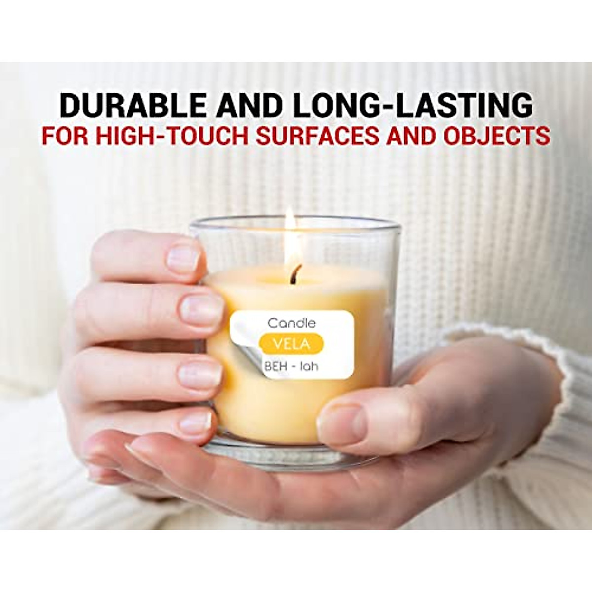 535 Spanish/English Vocabulary Word Sticker Labels – Educational Language Learning Resource for Memory & Sight – Fun for Around The House Game Play - Kids, Grade School, Classroom or Homeschool