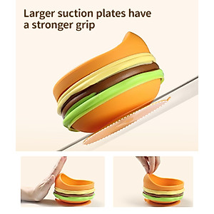 Baby Led Weaning Supplies, Silicone Feeding Set for Baby, Toddler Plates and Bowls Set with Suction, Baby Utensils Set with Adjustable Bib, Sippy Cup,Spoon and Fork, 6+ Months