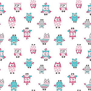 BreathableBaby 3pc Classic Crib Bedding Set– Owl Fun Pink