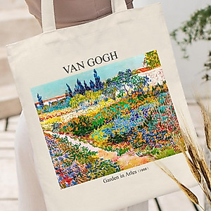 Andeiltech Canvas Aesthetic Tote Bag for Women with Zipper Inner Pocket Beach Shopping Bags Canvas Shoulder Bag Gifts Reusable Grocery Bags