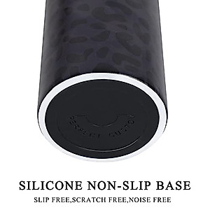 12 oz Slim Can Cooler Stainless Steel Skinny Can Cooler Insulated Beer Can Cooler for Hard Seltzers Unique Leopard Print Tumbler Gifts for Women and Men